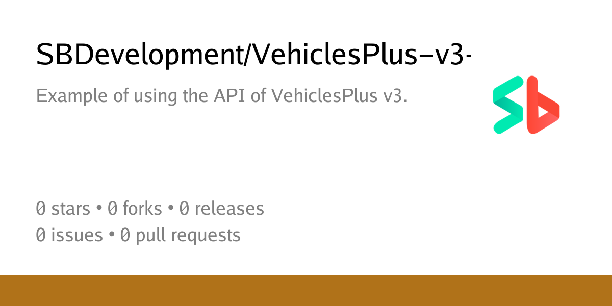 SBDevelopment/VehiclesPlus-v3-API-example: Example of using the API of ...